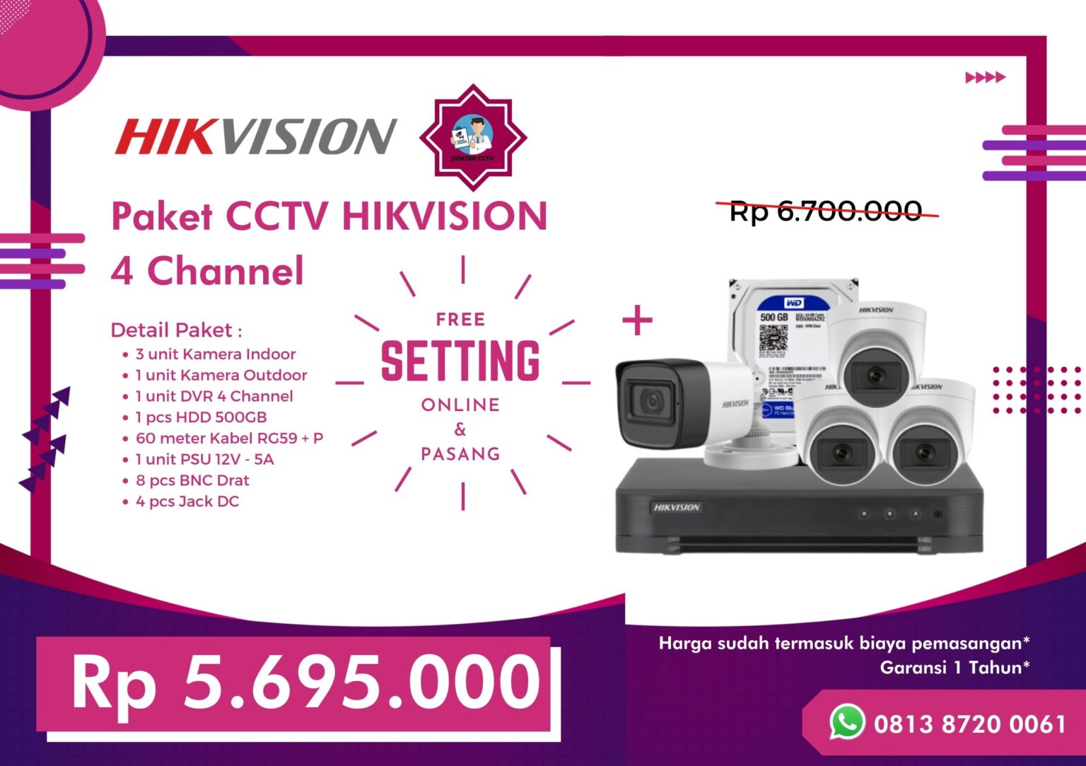 Paket CCTV Murah | Harga Paket CCTV | Harga Pasang CCTV