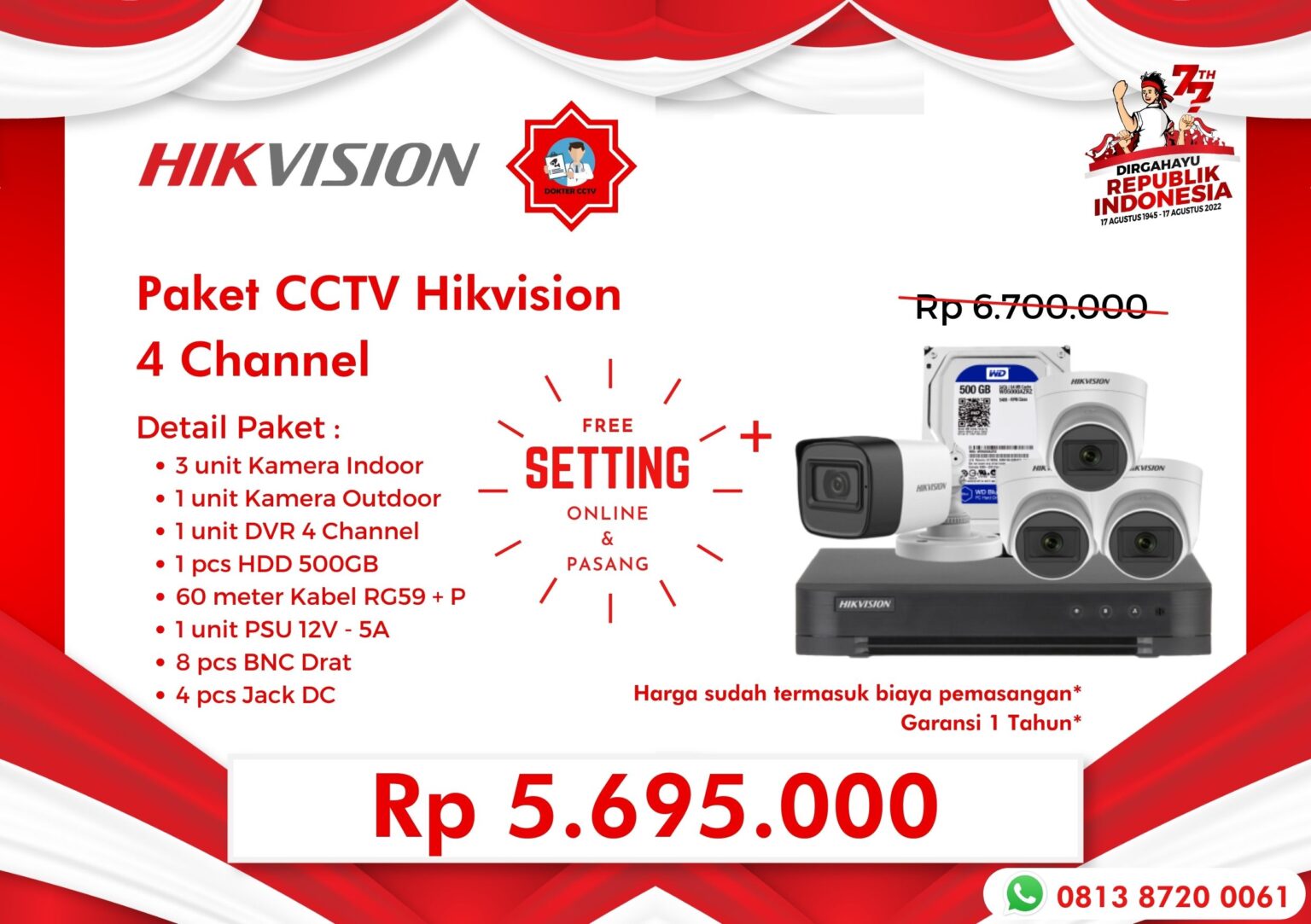 Paket CCTV Murah | Harga Paket CCTV | Harga Pasang CCTV